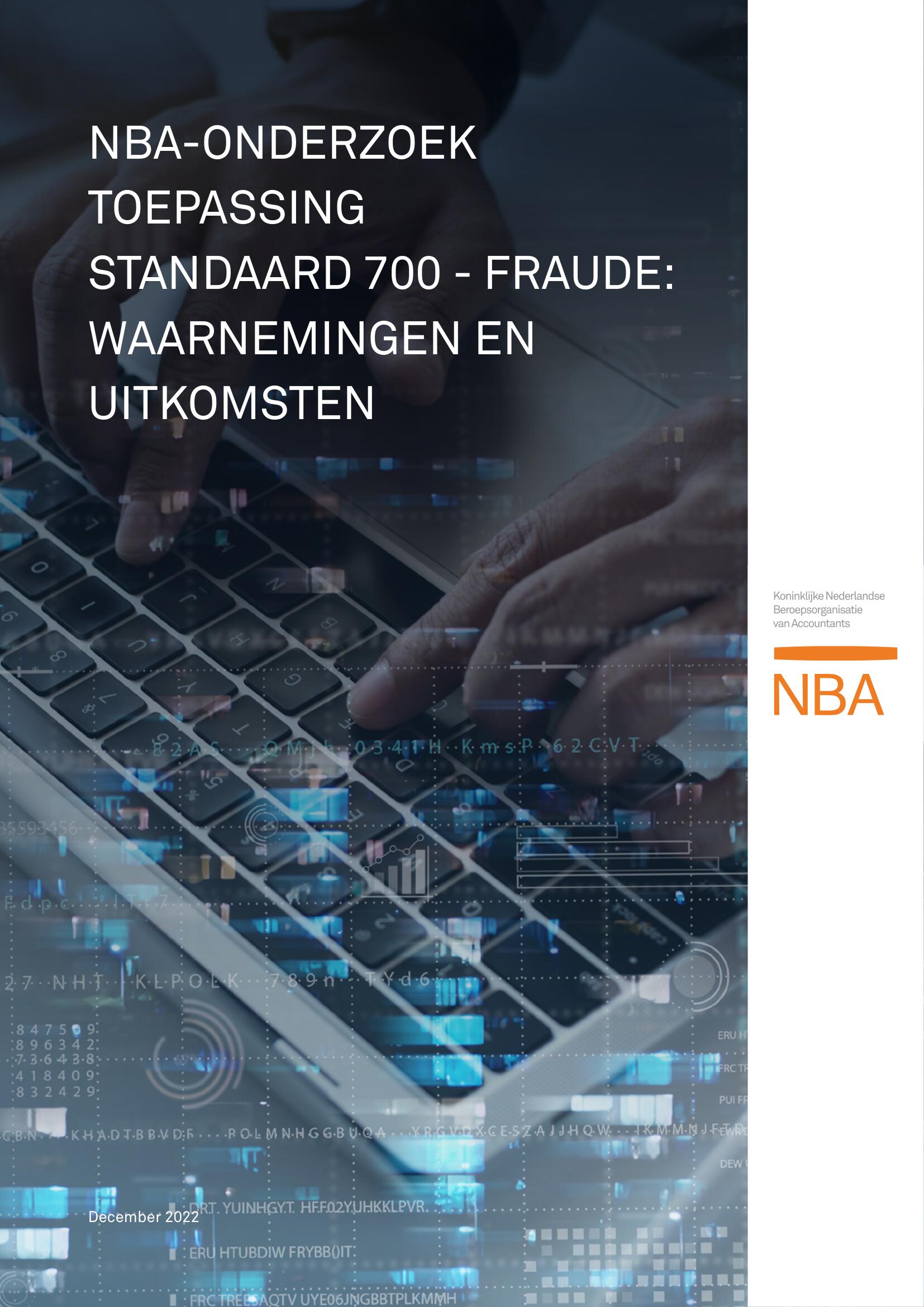 NBA-onderzoek toepassing standaard 700 - Fraude: waarnemingen en uitkomsten