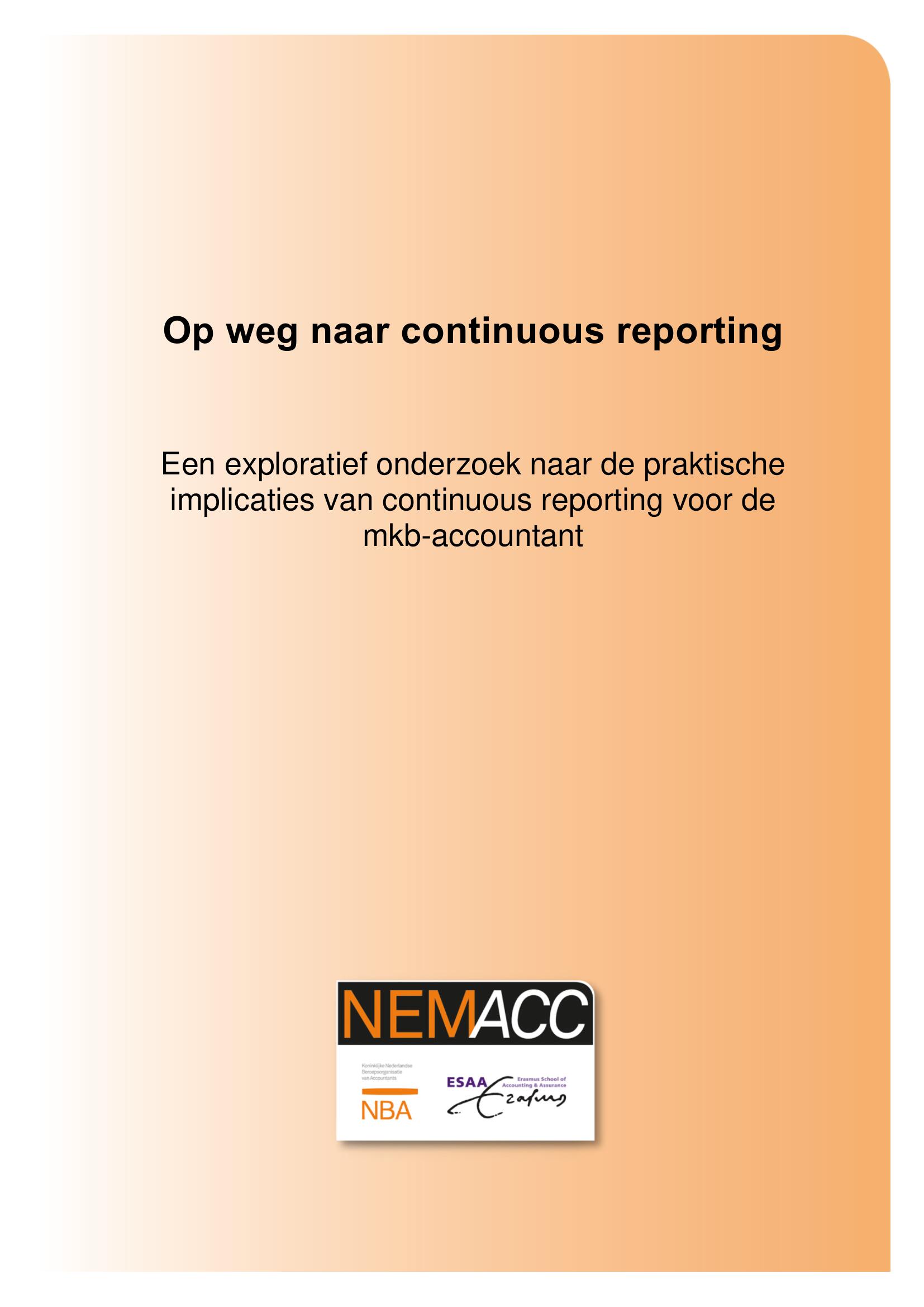 Op weg naar continuous reporting