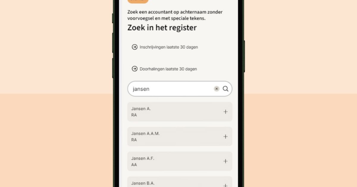 Accountantsregister: zoek een accountant op achternaam